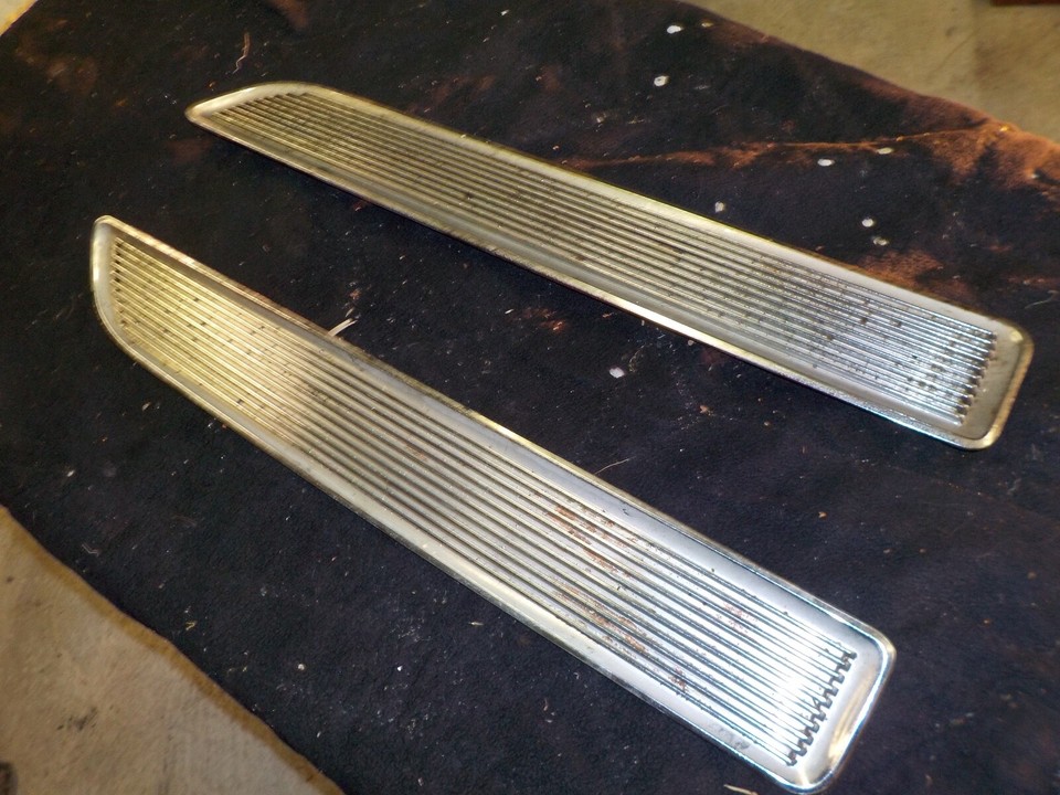 1967-1968 Chrysler Plymouth Barracuda Hood Inserts Chrome Hood Trim ...