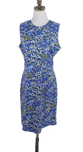 NWT J. McLaughlin Devon Talavera Sleeveless Dress Sz L Blue Catalina ...