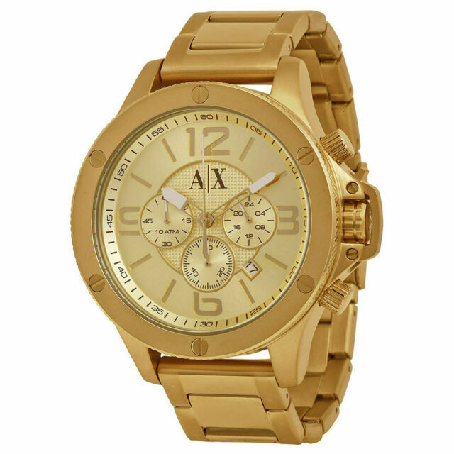Armani Exchange Men's AX1504 Gold Stainless-Steel Quartz Watch for sale ...