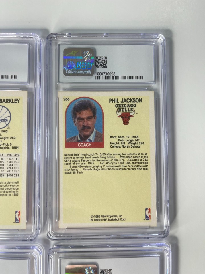 1989 Hoops Lot of 8 CSG 9-9.5 Michael Jordan Pippen Bird Magic Barkley ...