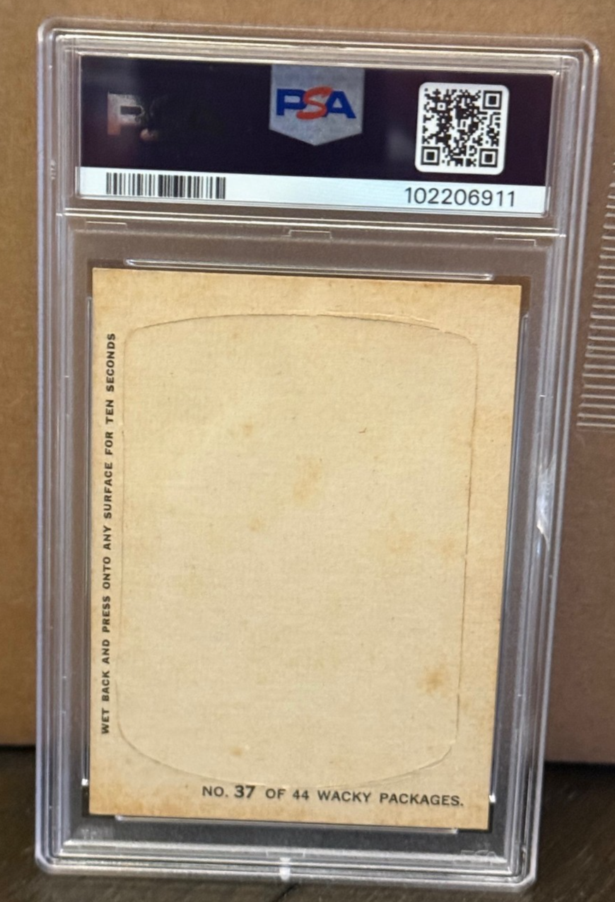 1967 Topps Wacky Packages Die-Cut Sticker Coronation Milk #37 PSA ...