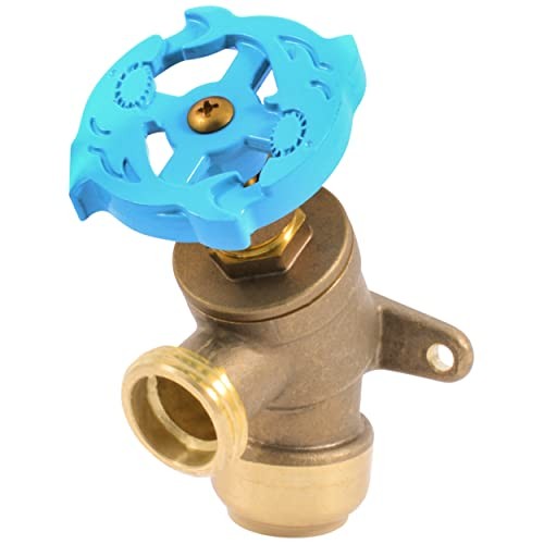 3/4 Inch x 3/4 Inch MHT Garden Valve, Multi Turn, Push to Connect Brass ...