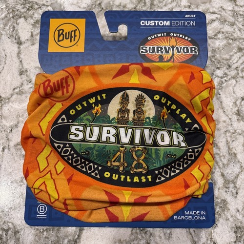 🔥 Survivor 48 Civa Tribe Orange Buff-On Card Never Worn-Jeff Probst-CBS ...