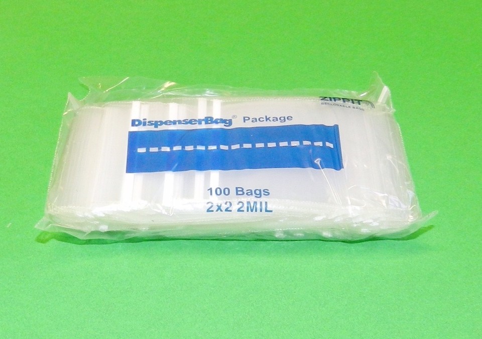 100 2" x 2" Zip Seal Lock Bags 2Mil Clear Squeezez Slide Reclosable 2x2 ...