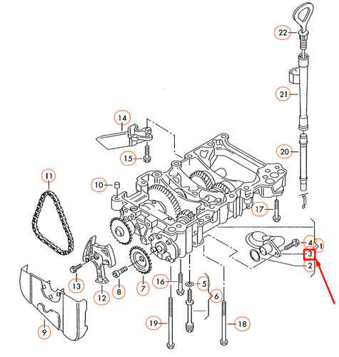 AUDI A4 8E B7 Oil Pump Suction Line 06F115251B NEW GENUINE | eBay