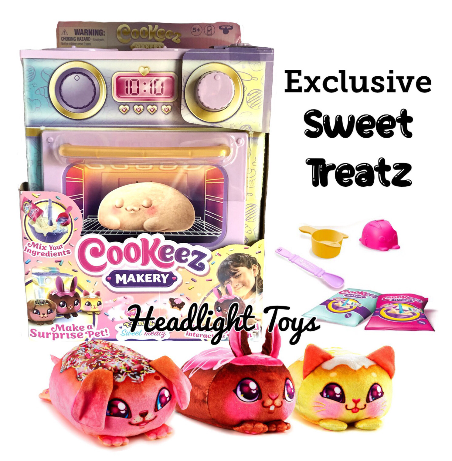 Cookeez Makery Exclusive SWEET TREATZ Oven Playset Surprise Interactive ...