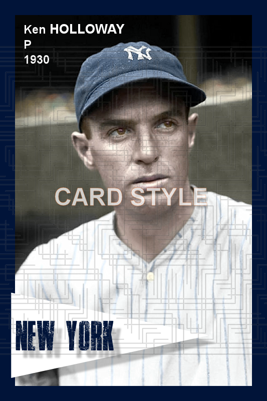 Ken Holloway - 1930 New York Yankees - choose a style - colorized print ...