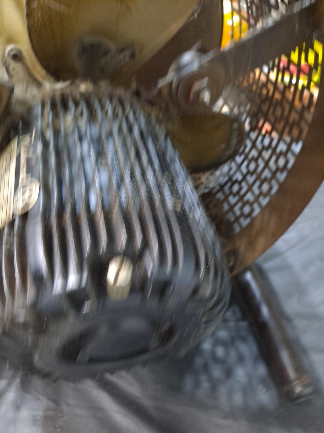 Vintage Metal Mid Century Hassock Footstool Fan Redmond 6102 16.5" X 13 ...