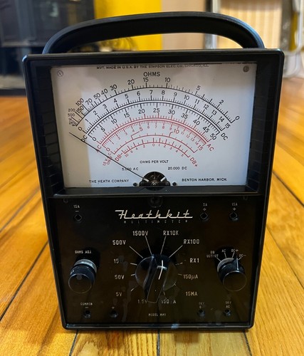 Vintage Heathkit VOM Volt Ohm Meter Multimeter Model MM1 Untested | eBay