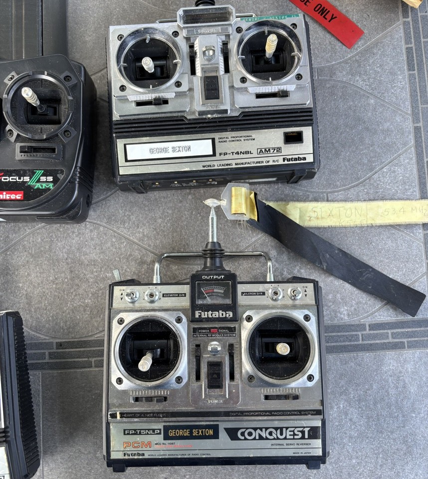 Lot of 9 Futaba, Hi Tec, Tower Hobbies RC Airplane Controllers PARTS ...