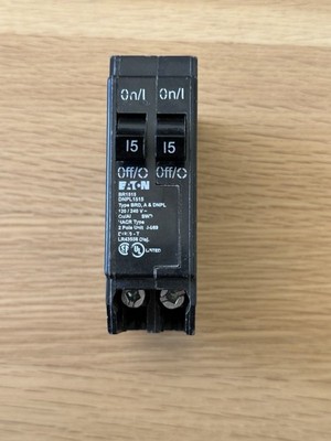 Eaton BR1515 15 Amp Tandem Circuit Breaker 2 Pole 120/240V | eBay