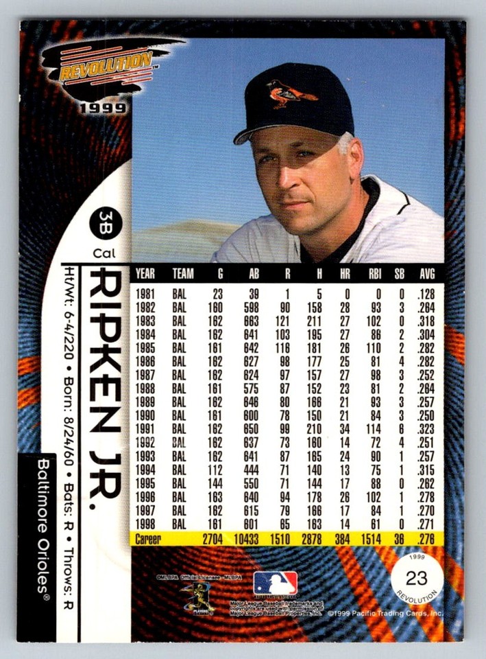 1999 Pacific Revolution Cal Ripken Jr. 23 | eBay