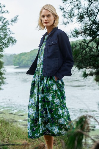 Seasalt Women's - green Brouse Dress in GOTS-Certified Organic Cotton ...