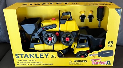 Stanley Jr Take Apart Construction Set Kids Toy Set 4 Trucks ...
