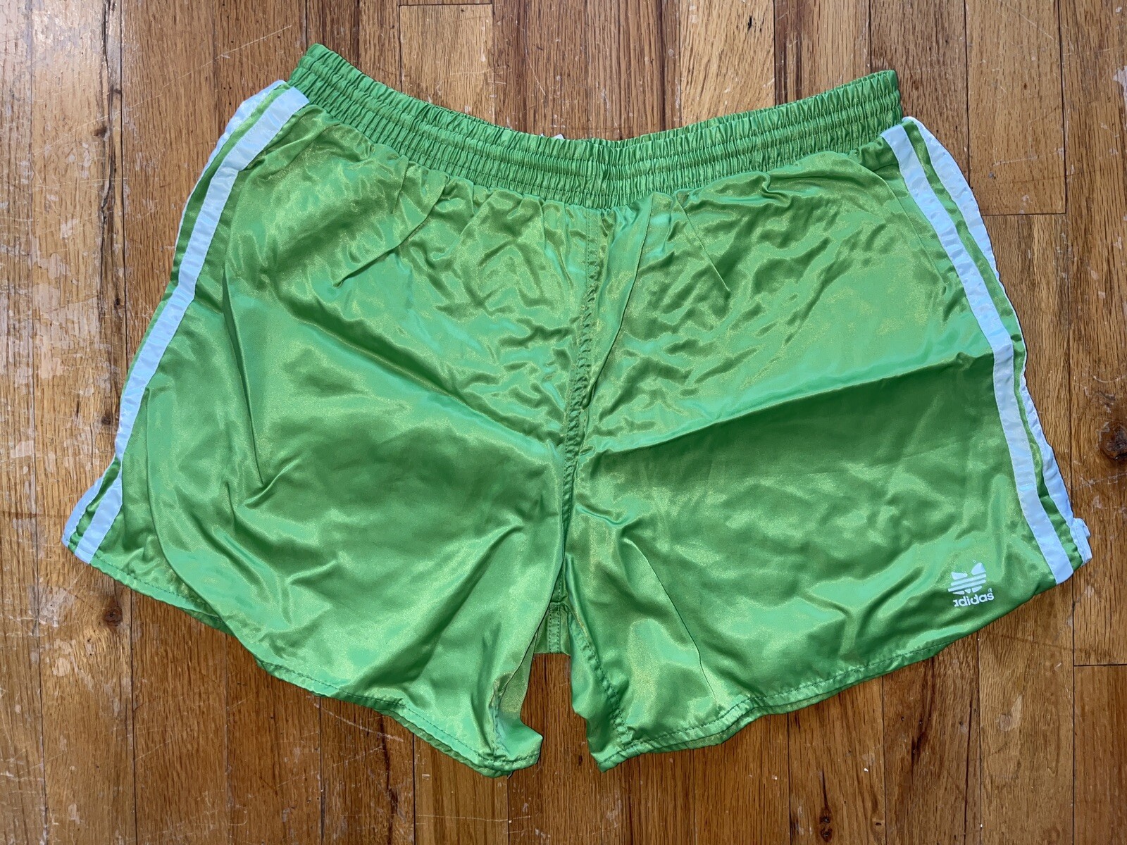Adidas Nylon Shorts Vintage 80’S D7 LARGE Sprinter Sh… - Gem