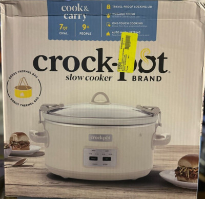 7 Quart Crock-pot with bonus thermal bag Cook and Carry Open Box | eBay