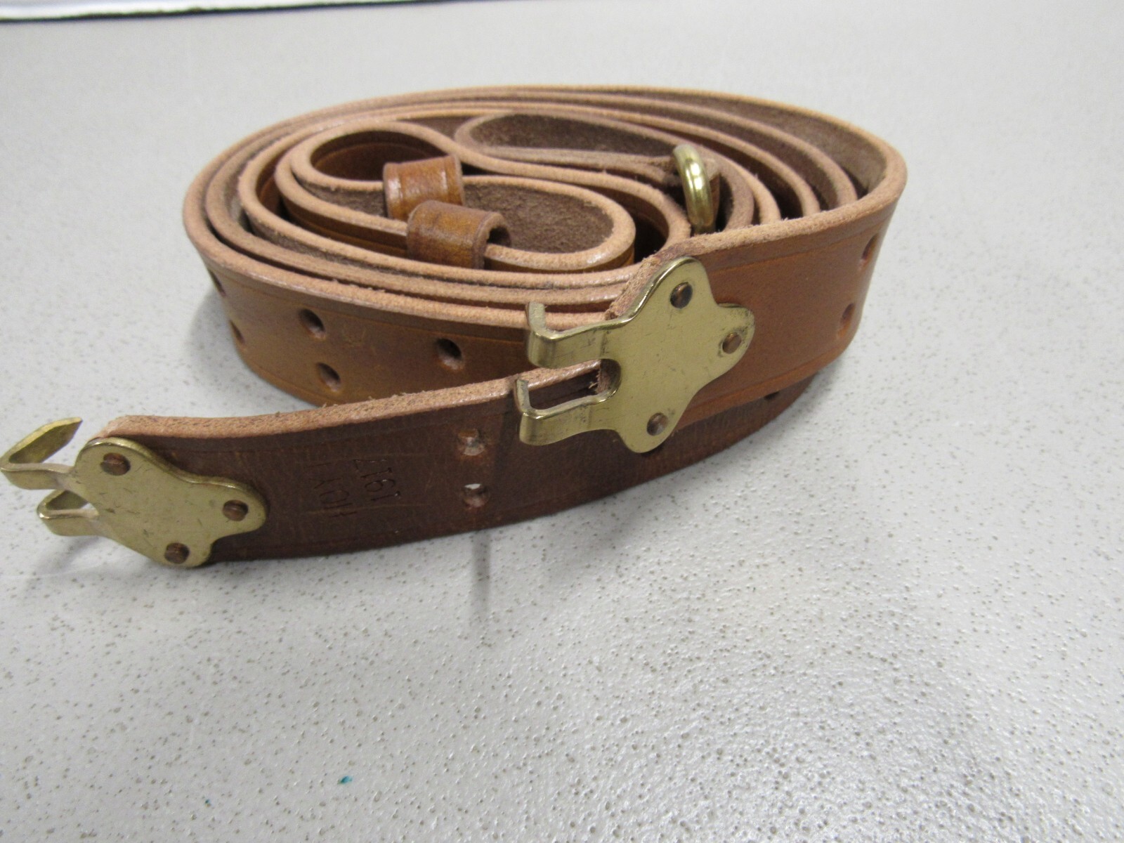 WWI US M1907 Leather Sling M1903 Springfield Marked HOYT 1917 REPRO ...