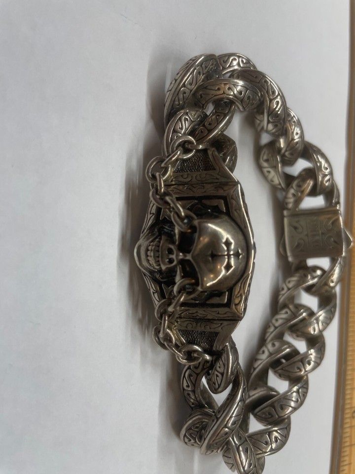 Scott Kay Chained Skull Unkaged Bracelet Sz 8.25” | eBay