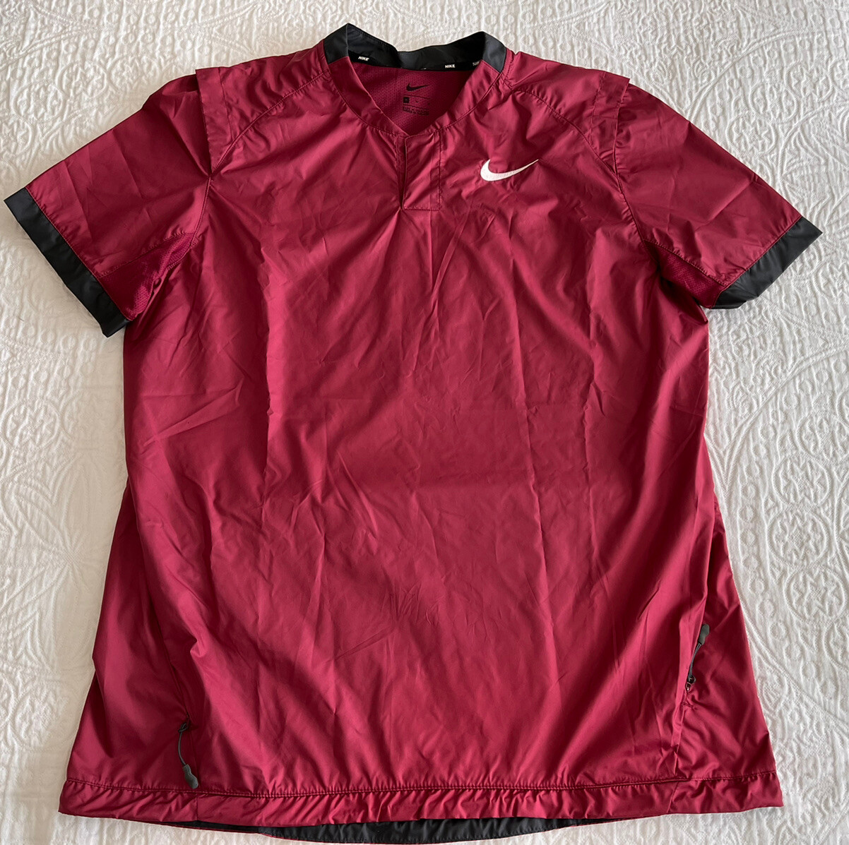 Nike Men’s Maroon Baseball Activewear Windshirt Cage Jacket BQ3237-610 ...