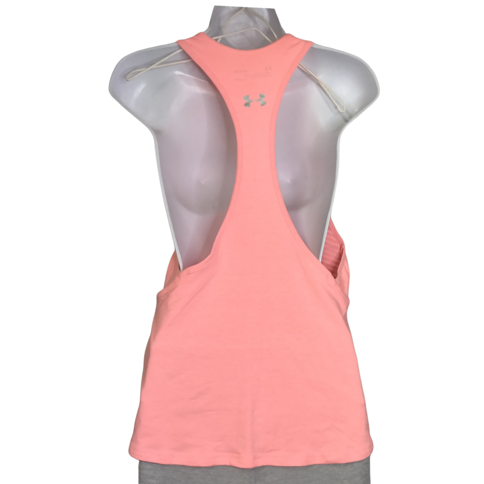 AVIA UNDER ARMOUR Outfit Silver Leggings Coral Racerback Top Tank Size ...