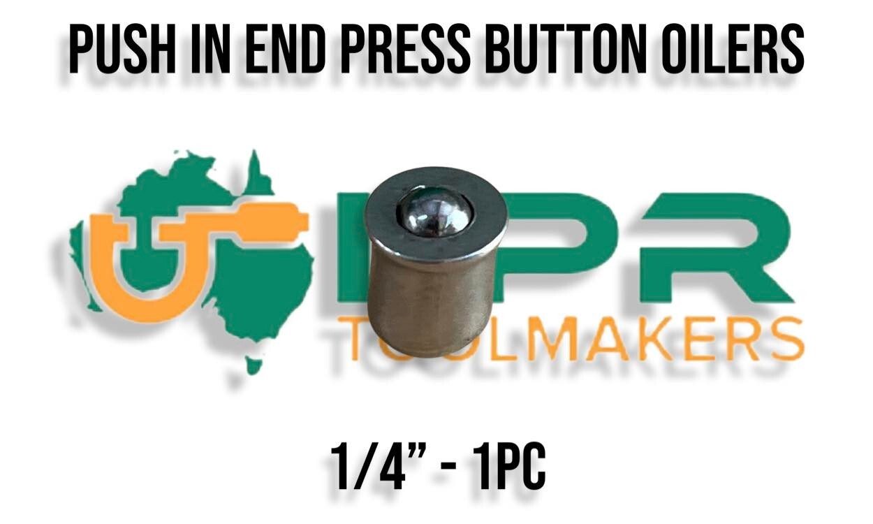 Press Button Oiler 1/4" (6pc's) - Push Down On Ball To Oil (Push In End ...