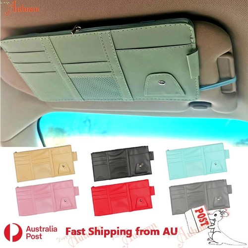 Car Blue Grey Pink Sun Visor Organizer Sunglasses Holder Card Storage ...
