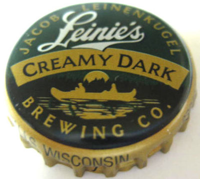 LEINIE'S CREAMY DARK used Beer CROWN Bottle CAP w/ CANOE, LEINENKUGEL ...