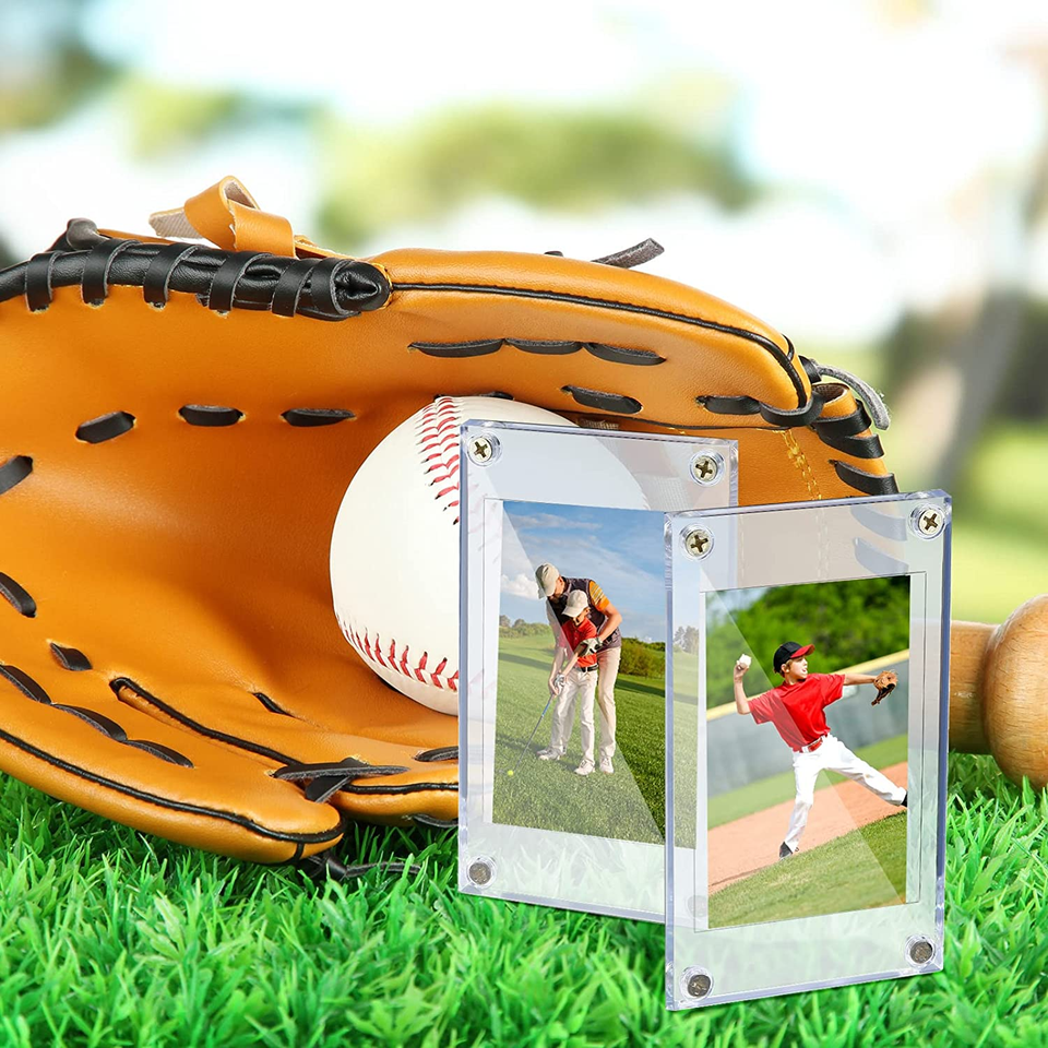 Acrylic Card Holder Screw Trading Card Protector 35 PT Baseball Card ...