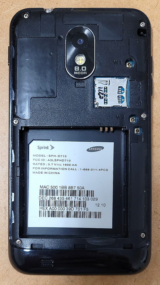 Samsung Galaxy S 2 II Epic Touch 4G SPH-D710 - Black ( Sprint ) Rare ...