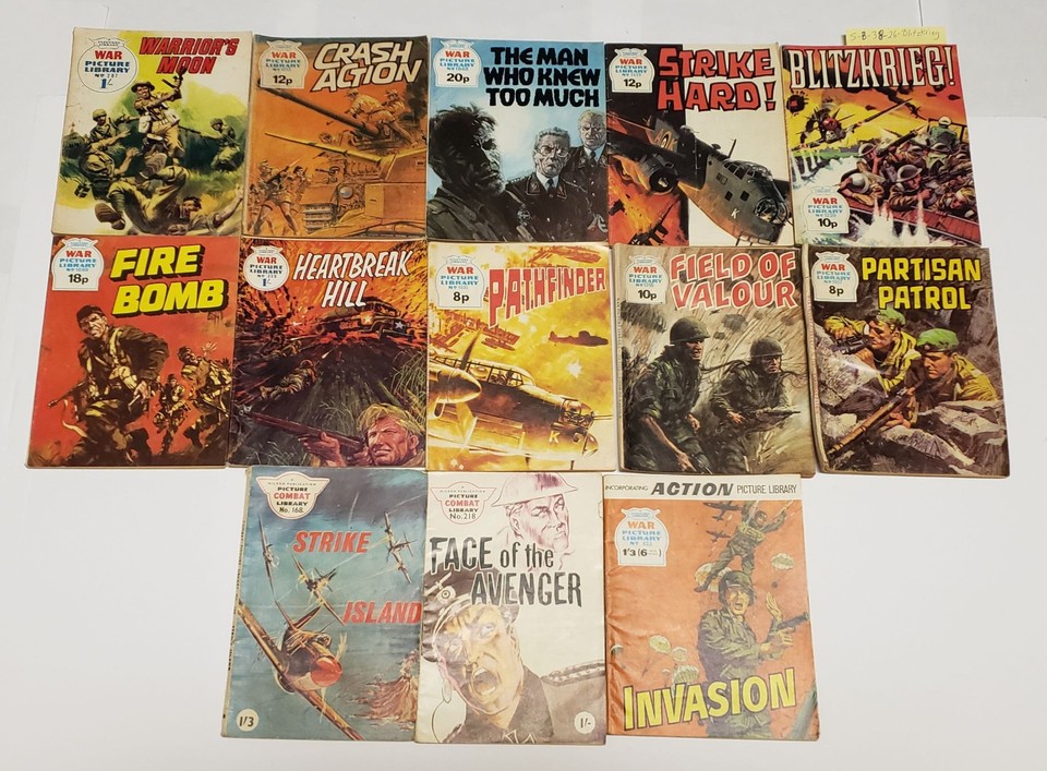 26 Vintage Fleetway War Picture Library Comics WWII British Army, RAF ...