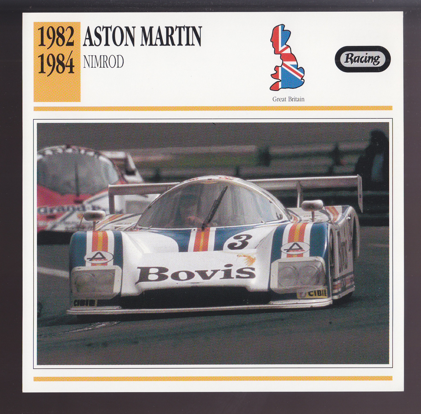 1982 1983 1984 Aston Martin Nimrod Le Mans Race Car Photo Spec Sheet ...