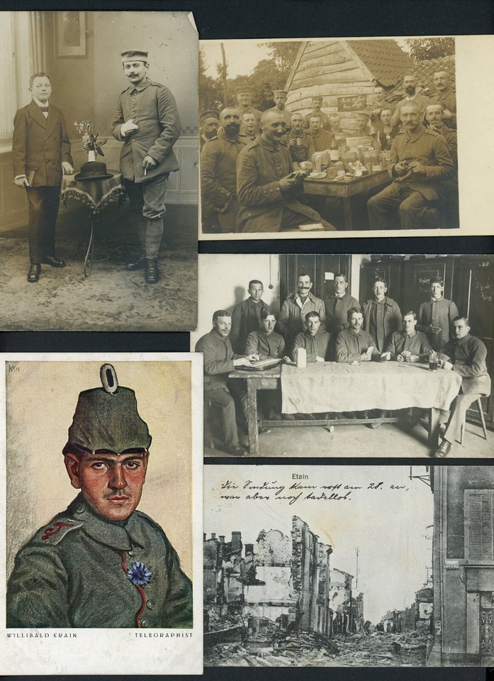 Lot of 25 German WW1 Photos - Portraits, Groups, Postcards, Kaiser ...