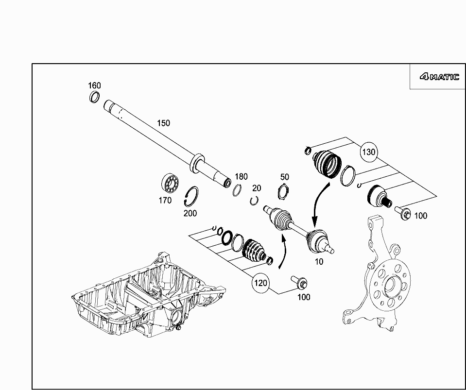 Pair CV Axle shaft 2213306400 2213306300 For Mercedes S550 CL550 CLS63 ...