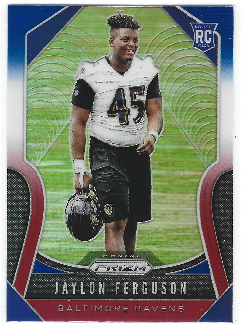 JAYLON FERGUSON 2019 PRIZM RED WHITE & BLUE PRIZM RC RAVENS LOUISIANA ...