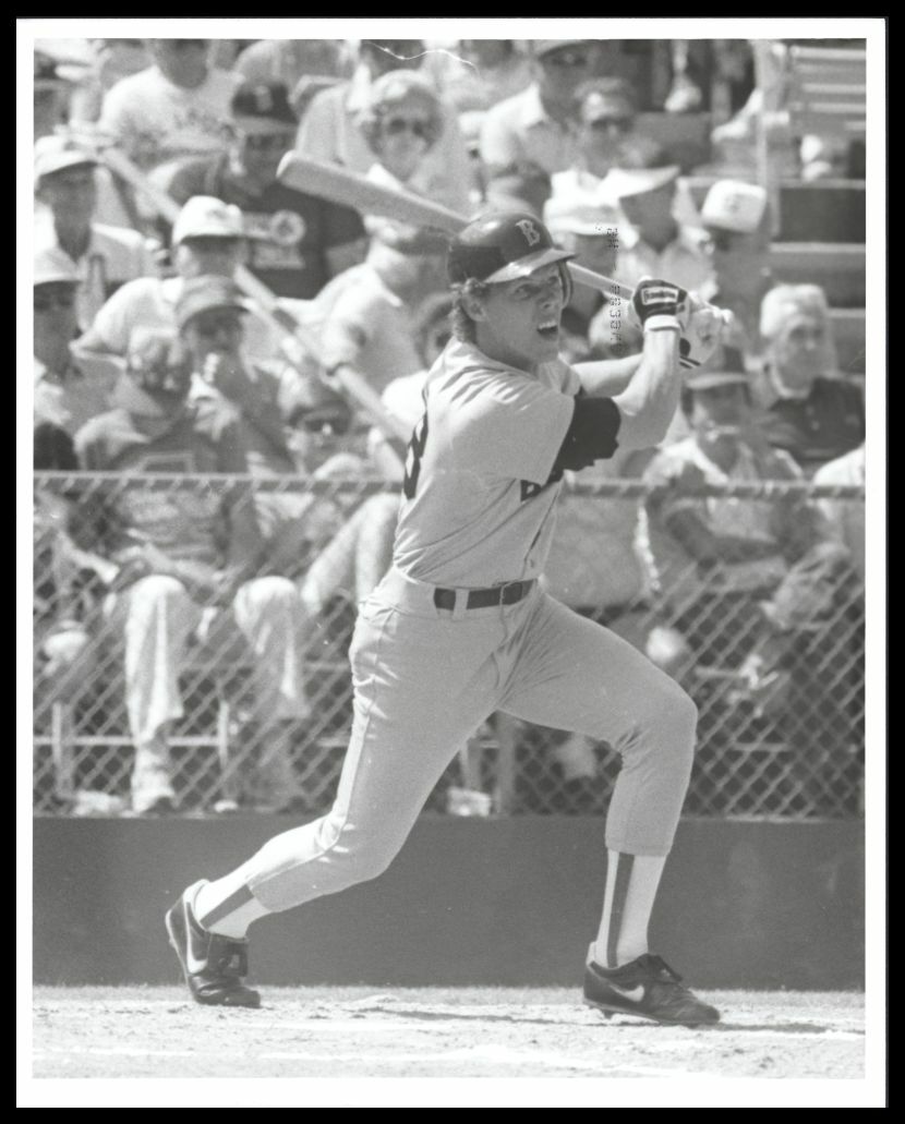 1987 Boston Red Sox TODD BENZINGER Batting Original Photo Rookie Type 1 ...