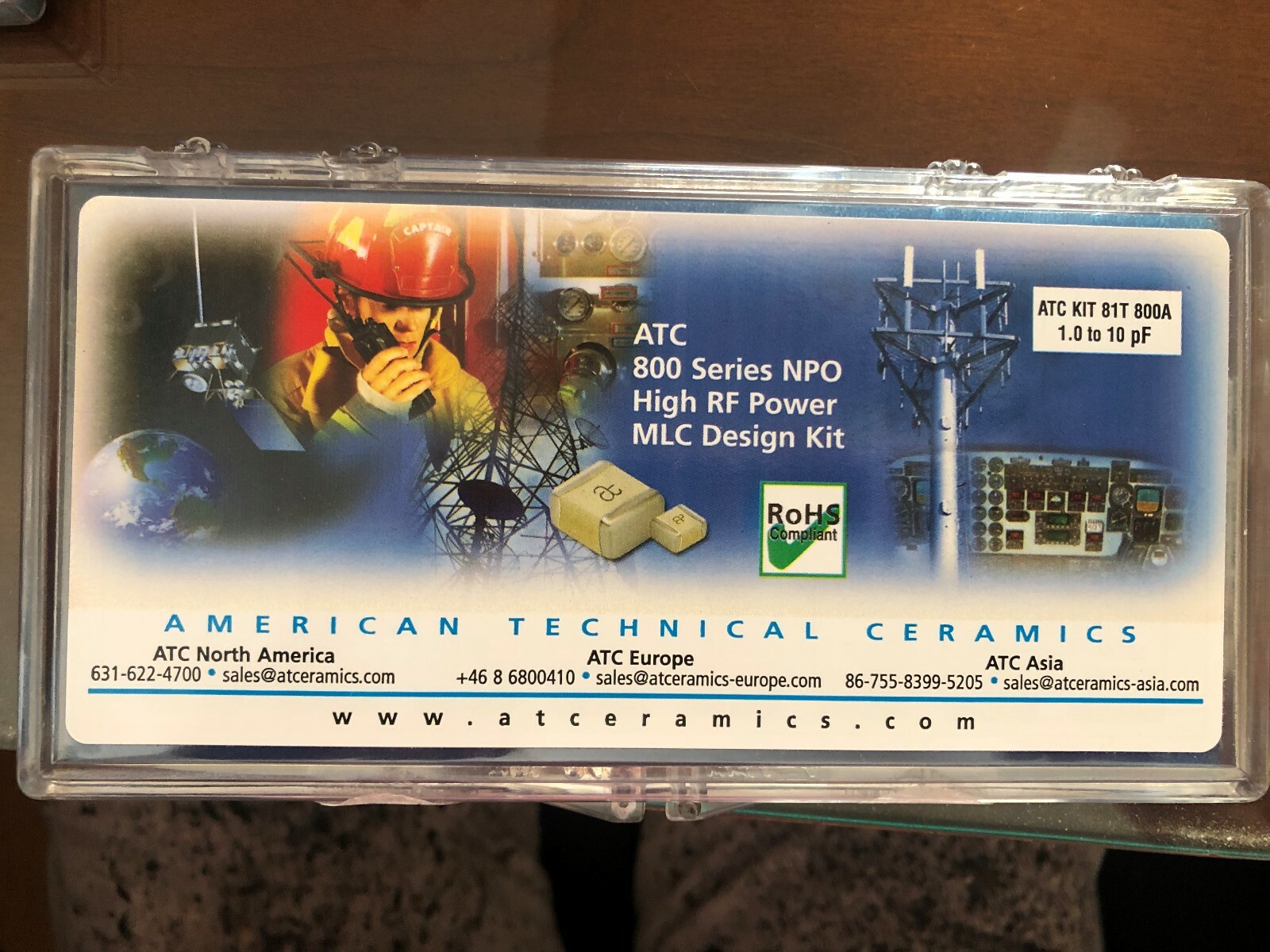 ATC 800 Series NPO High RF Power MLC Capacitors Design Kit 81T 800A 1.0 ...