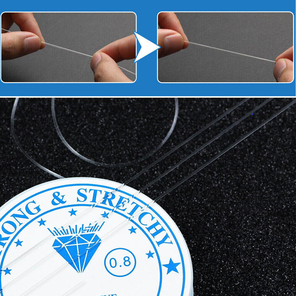 Stretch Elastic Cord String Bead Beading Jewellery Bracelet Clear ...