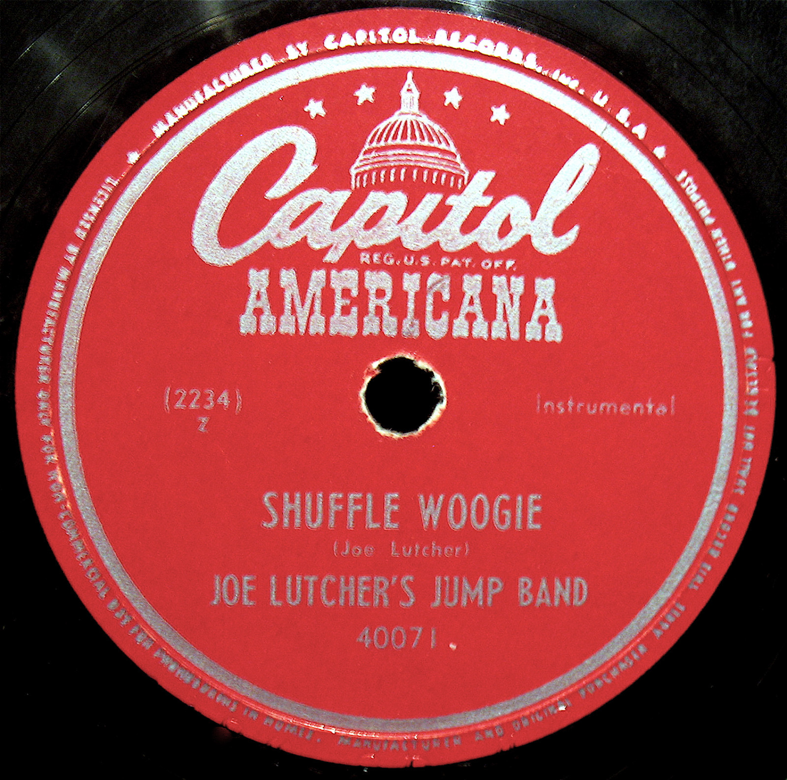 JOE LUTCHER'S JUMP BAND-Bebop Blues+Shuffle Woogie-BLUES 78-CAPITOL ...