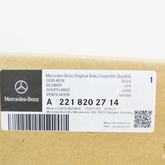OEM MERCEDES BENZ S W221 Heater Blower Motor A2218202714 Genuine for ...