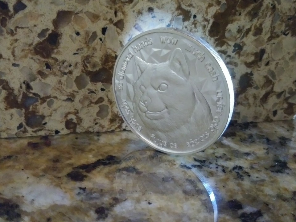 2021 Dogecoin 1oz 999 Fine Silver Coin Round Doge Blockchain Mint ...