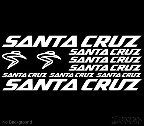 Santa Cruz Cycling Bike Stickers Set 10 Frame Replacement Decals Road ...