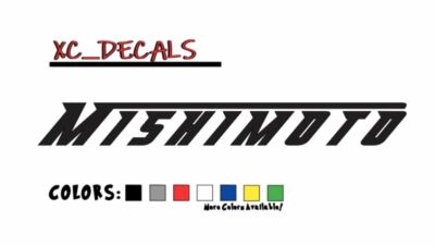 Mishimoto (x2) Pair Decal Sticker Graphics Logo JDM Racing Radiator ...