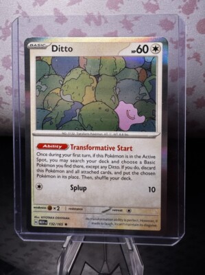 Pokémon TCG Ditto 132/165 151 Reverse Holo NM/M | eBay