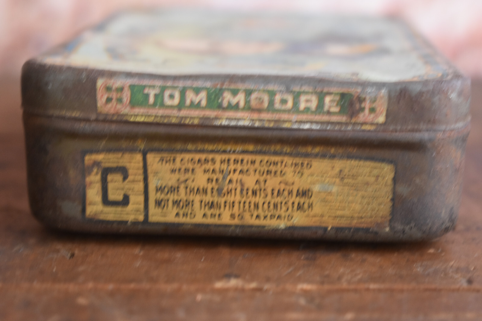 Vintage Tom Moore Claro Mildest Cigar Tobacco Michigan Tin Litho | eBay
