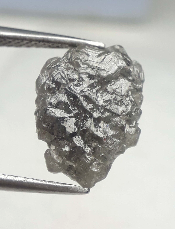 3.45 Ct,Natural Rough Diamond Grey Rough Diamond Uncut Raw Rough ...