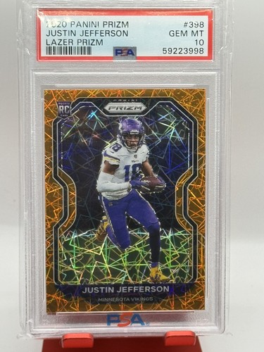 2020 Prizm Justin Jefferson Lazer Prizm Rookie Psa 10 | eBay