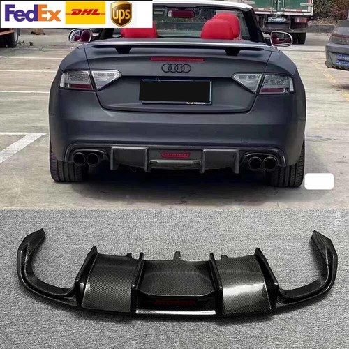 Fit Audi S5 B8.5 A5 NON Sline Sedan 12-16 Carbon Fiber Rear Diffuser ...