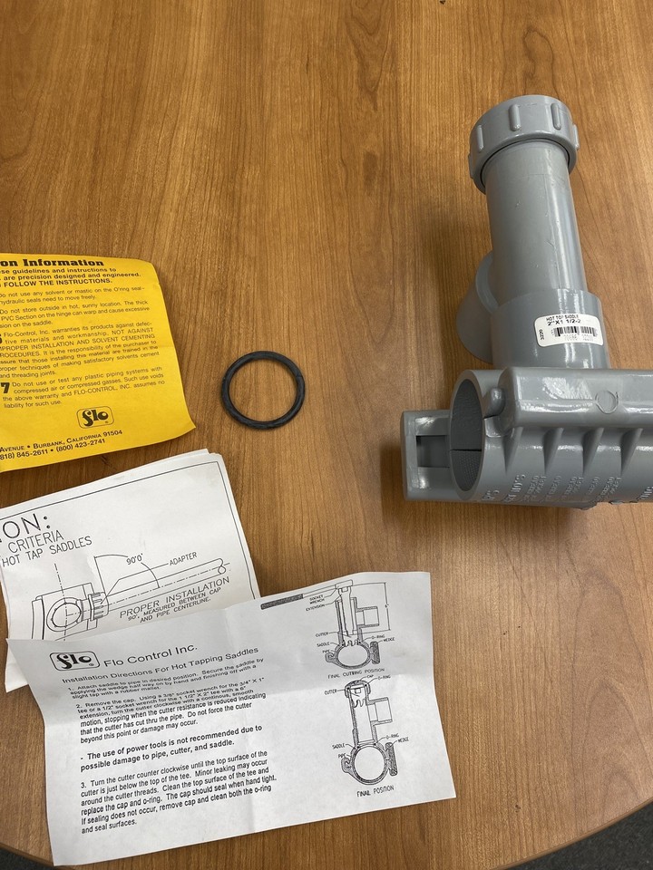 Flo Control Hot Tap Saddle for PVC pipe, model 3220 2" main, 1 1/2 ...