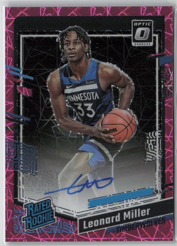 2023-24 Panini Donruss Optic Prizm Leonard Miller 67/79 Pink Velocity ...