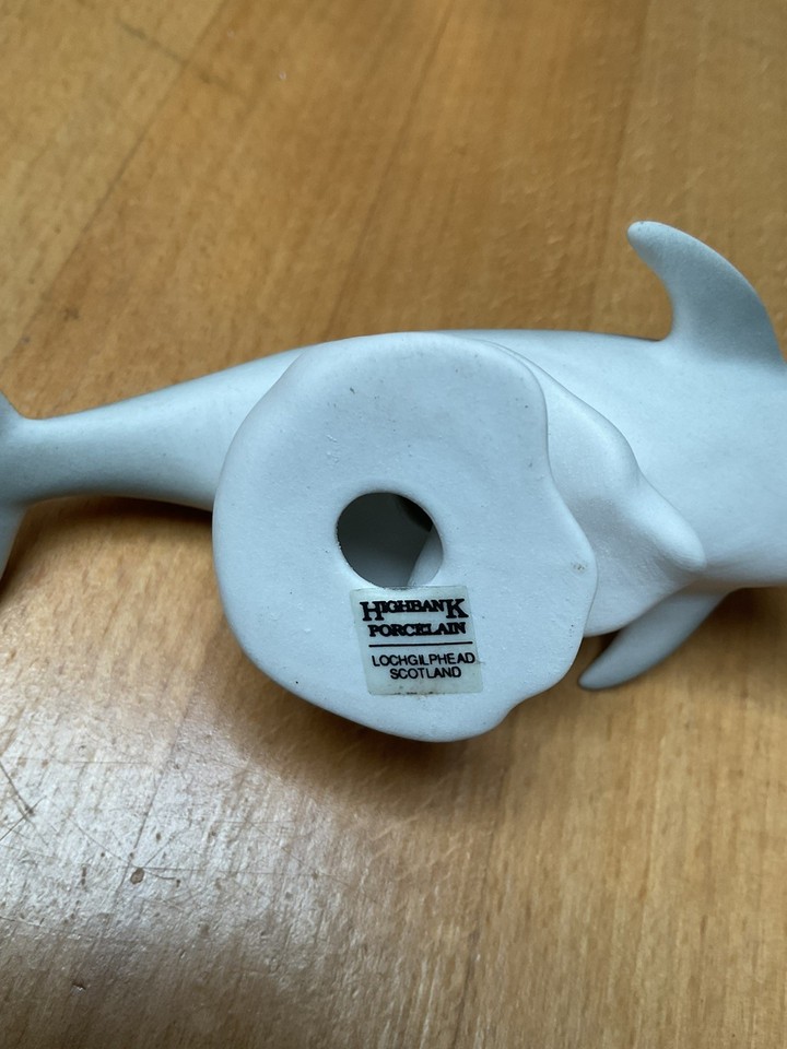 HIGHBANK Porcelain Lochgilphead Scotland Dolphin Figure 5” | eBay UK